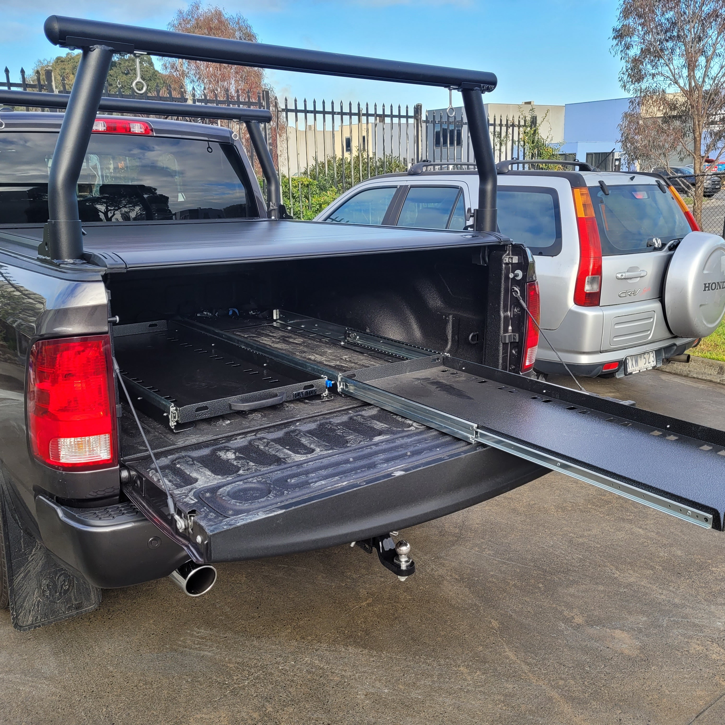 Mounted Ladder Rack In Black For all Utes – Flat Top Products au